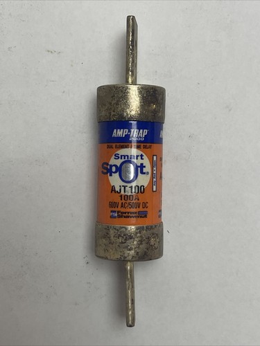 FERRAZ AJT100 AMP-TRAP DUAL ELEMENT TIME DELAY FUSE 100A 600VAC 500VDC ...