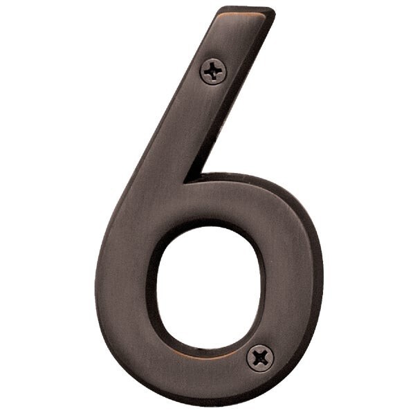 4 In. Old World Bronze House Number 6 | eBay
