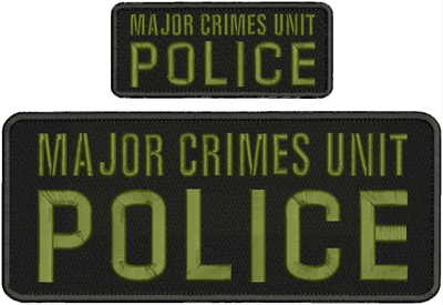 MAJOR CRIMES UNIT POLICE Embroidery patches 4 X 10" and 2x5hook on back ...