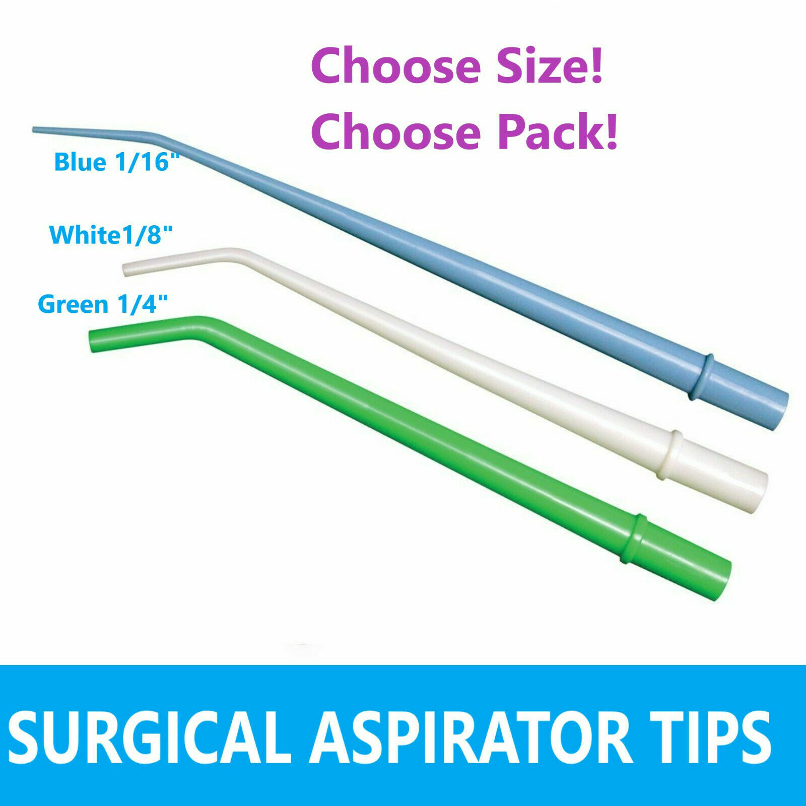 Surgical Aspirator Tips Dental Aspirating Suction Tips Blue, Green ...