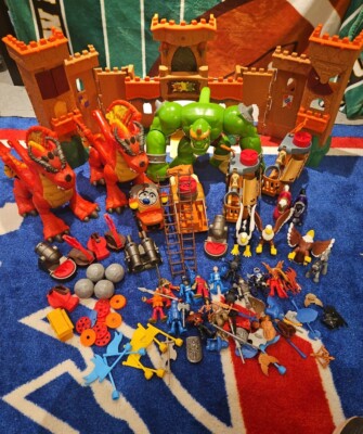 Huge Lot Fisher Price Imaginext Eagle Talon Castle Ogre Dragon Horses ...
