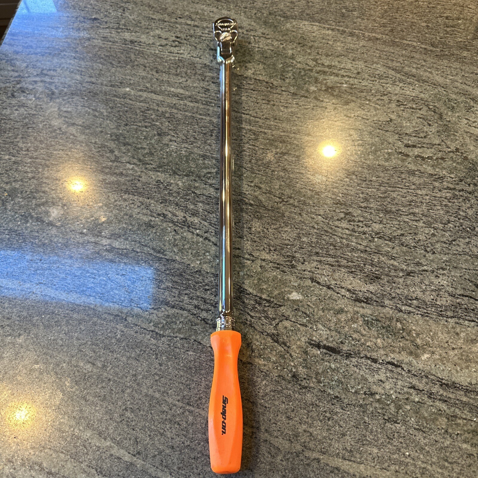 Snap On shlfd80a 1/2” drive hard handle long flex head ratchet orange25 ...