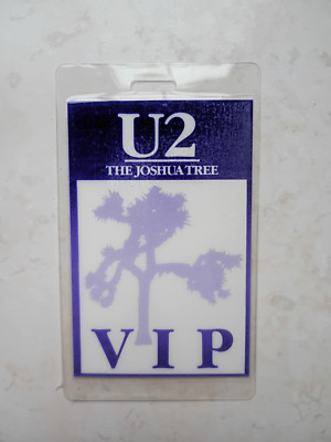 Authentic U2 Joshua Tree Tour VIP Laminate Pass | eBay