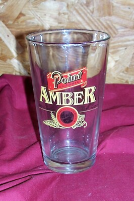 Point Classic Amber Beer Pint Glass Mug Stevens Brewery Special Bar ...