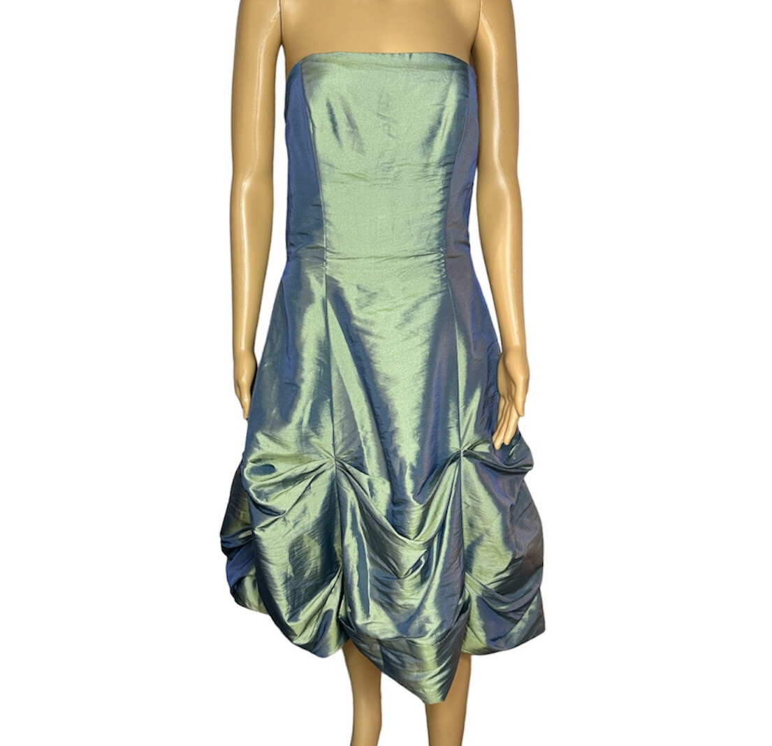 Alfred Angelo Vintage Sage Green Strapless Ruffled Dr… - Gem