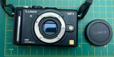 Panasonic LUMIX DMC-GF1 12.1MP 4/3 Lens Digital Camera: Body Only Black ...