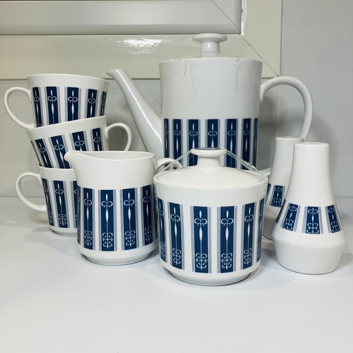 Vintage Noritake Progression Pacific Tea Coffee Set Blue And White ...