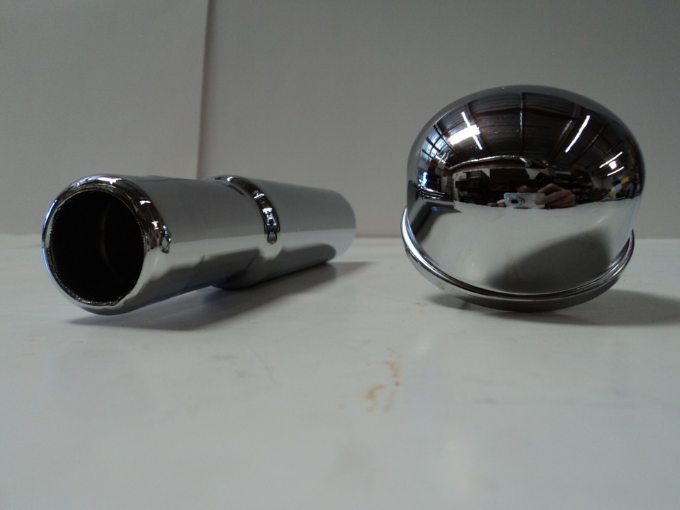 Chevy SBC BBC 265 283 327 350 Chrome Oil Filler Tube & Oil Cap Intake ...