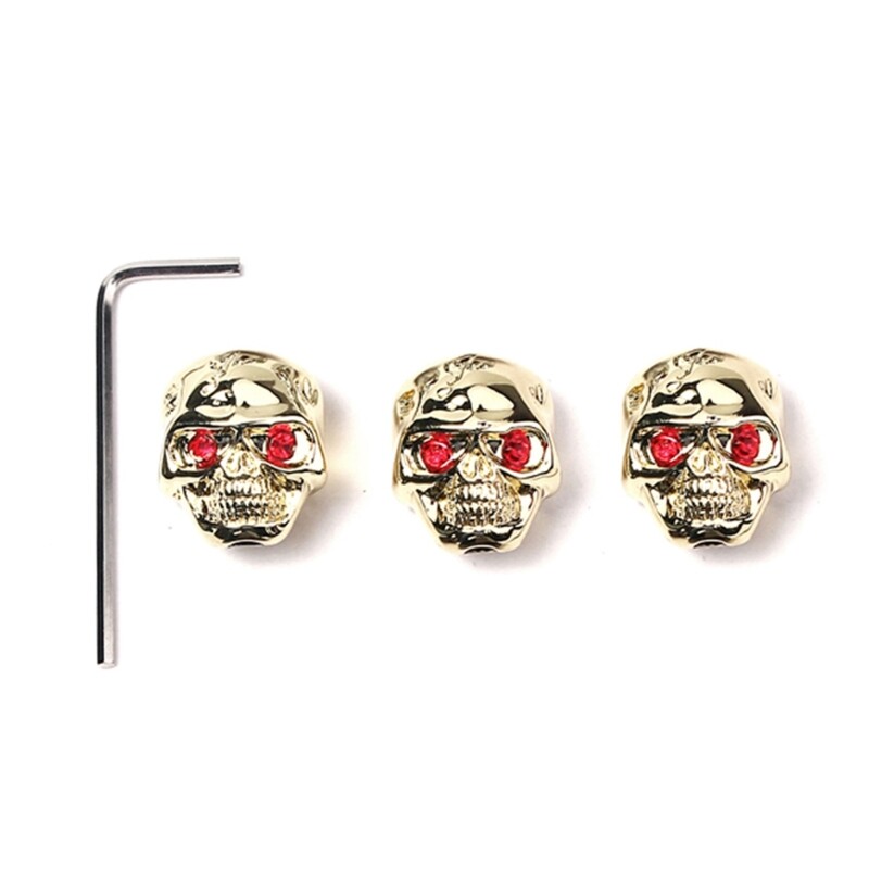 Set of 3Pcs Skull Head Tone Guitar Tone Control Knobs Solid Shaft | eBay