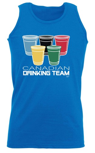 Canadian Drinking Team Glasses Funny Gift Novelty Tank Top Vest Singlet ...