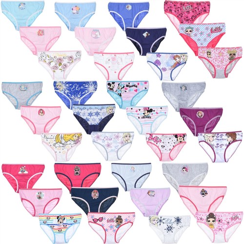 Girls Knickers Pants Briefs 3 Pack Character Kids/Childrens Underwear ...