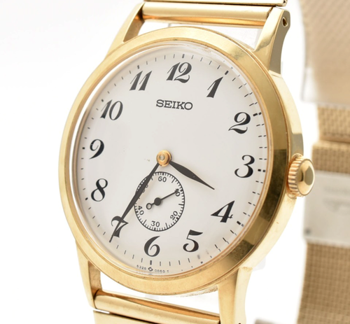 Vintage [N MINT] Seiko 5328-0010 SYKZ980 Manual Winding 32mm Gold Watch ...