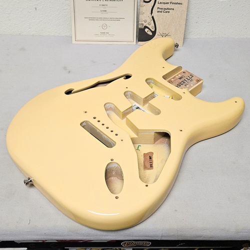 2018 Fender USA Eric Johnson Strat Thinline Guitar Body Vintage White ...