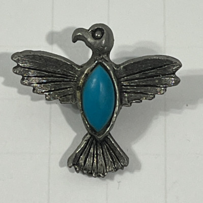 Vintage Eagle Pewter & Turquoise Style Bolo Tie Slider ~ Native ...