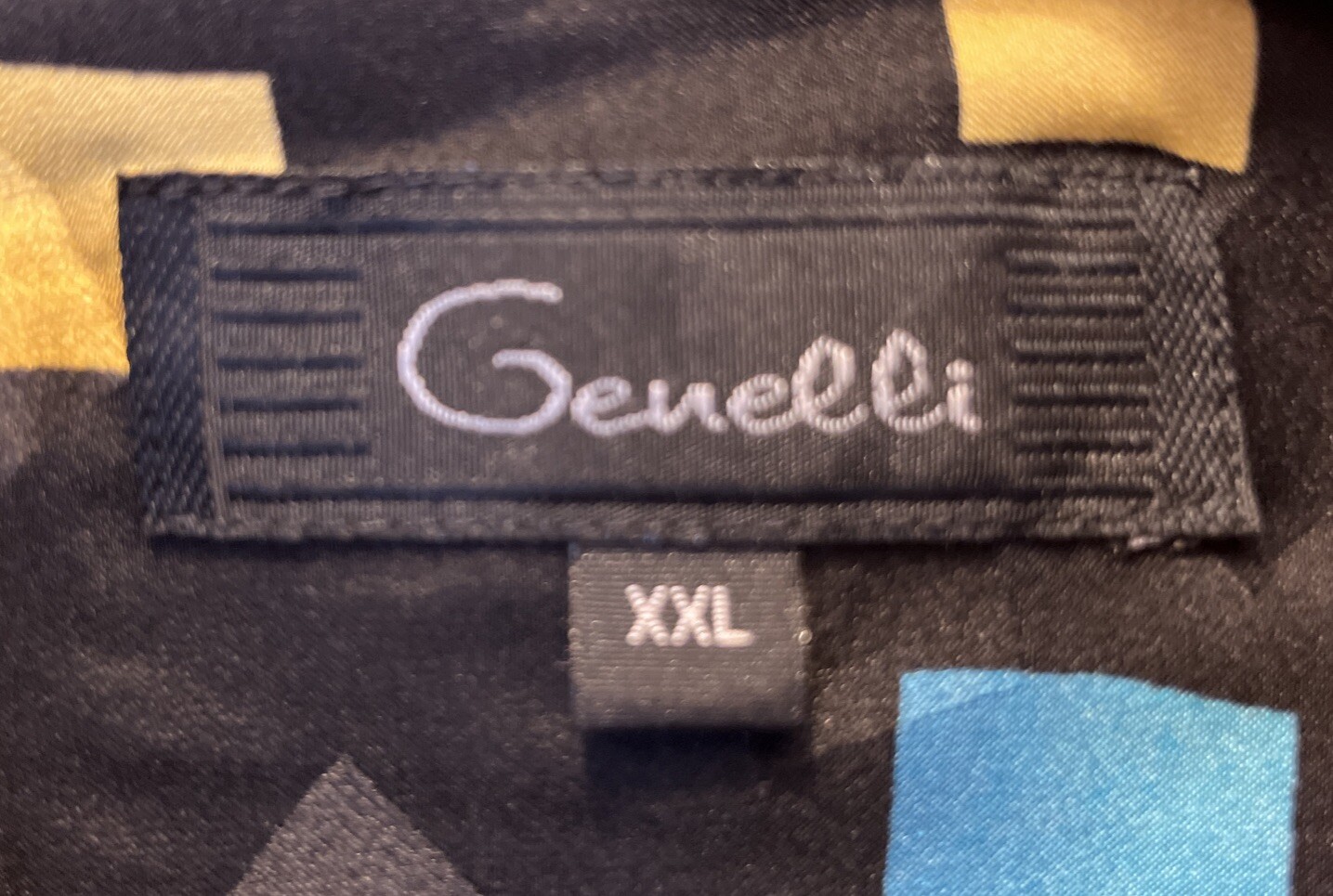 GENELLI 100% PURE SILK Long Sleeve SHIRT / COLORFUL / MEN’S size XXL ...