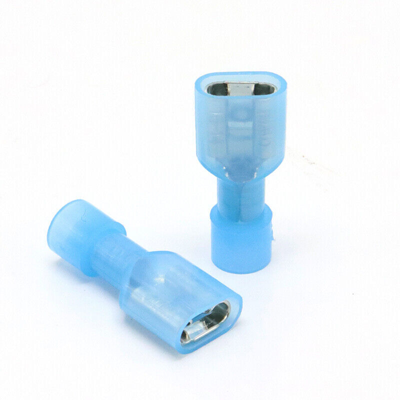 Nylon Female Insulated Wire Terminal Blue 16-14 AWG Quick Disconnect ...