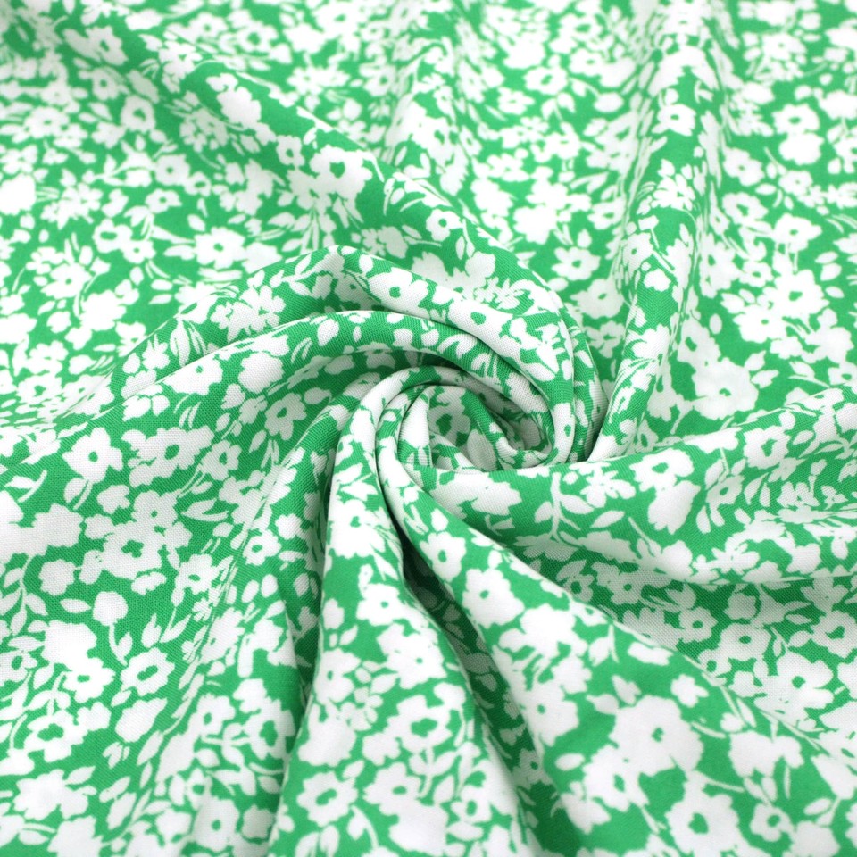 Lucille Dressmaking Viscose Challis Floral Abstract Pattern Fabric Soft ...