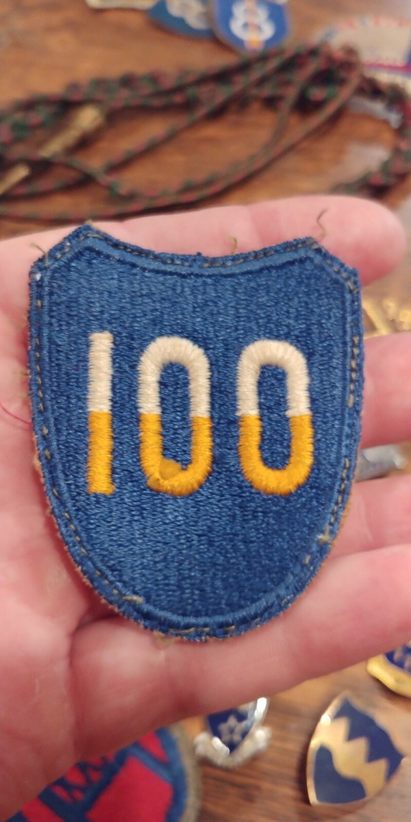 Original Wwii Us Army 100th Division Patch White Back
