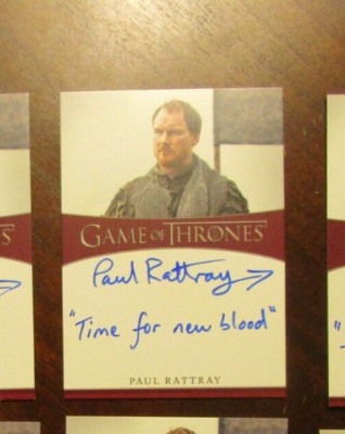 Game of Thrones Complete Series Volume 2 PAUL RATTRAY Inscription ...