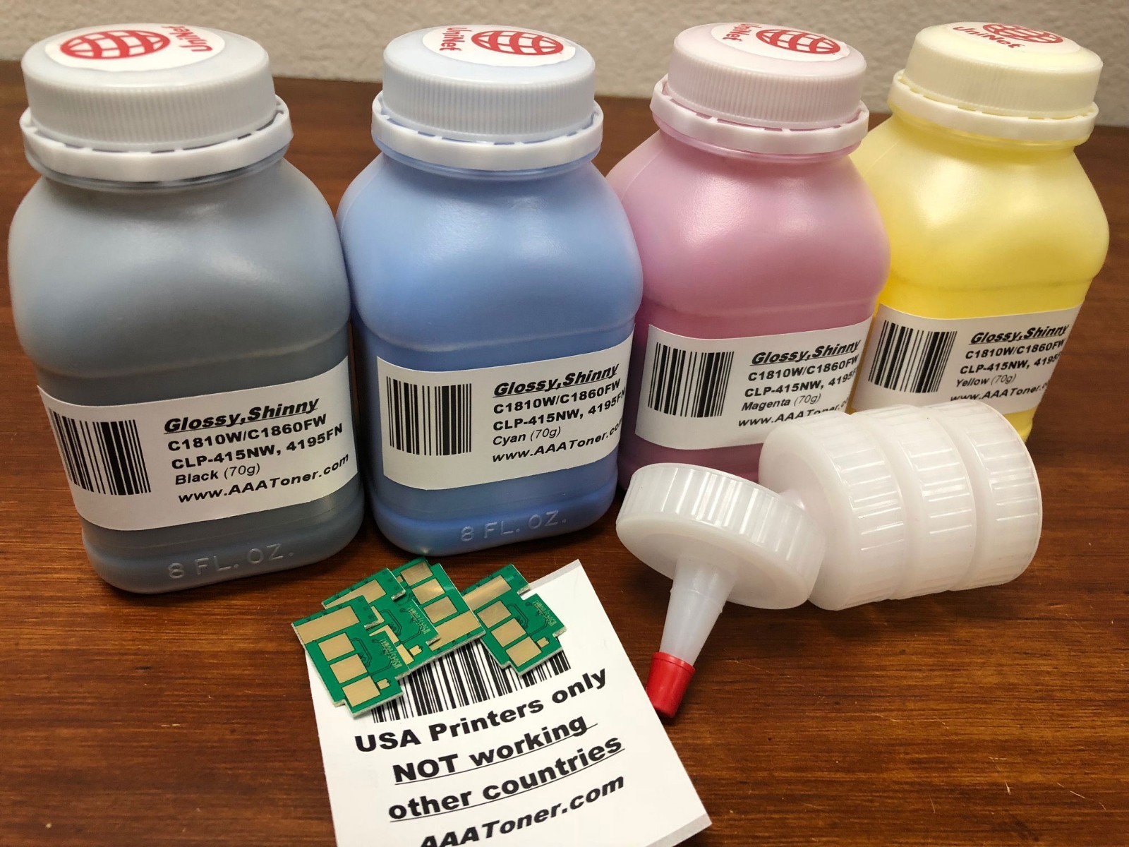 (70g/70g) Toner Refill for Samsung C1810W, C1860FW, CLP-415NW, 4195FN ...