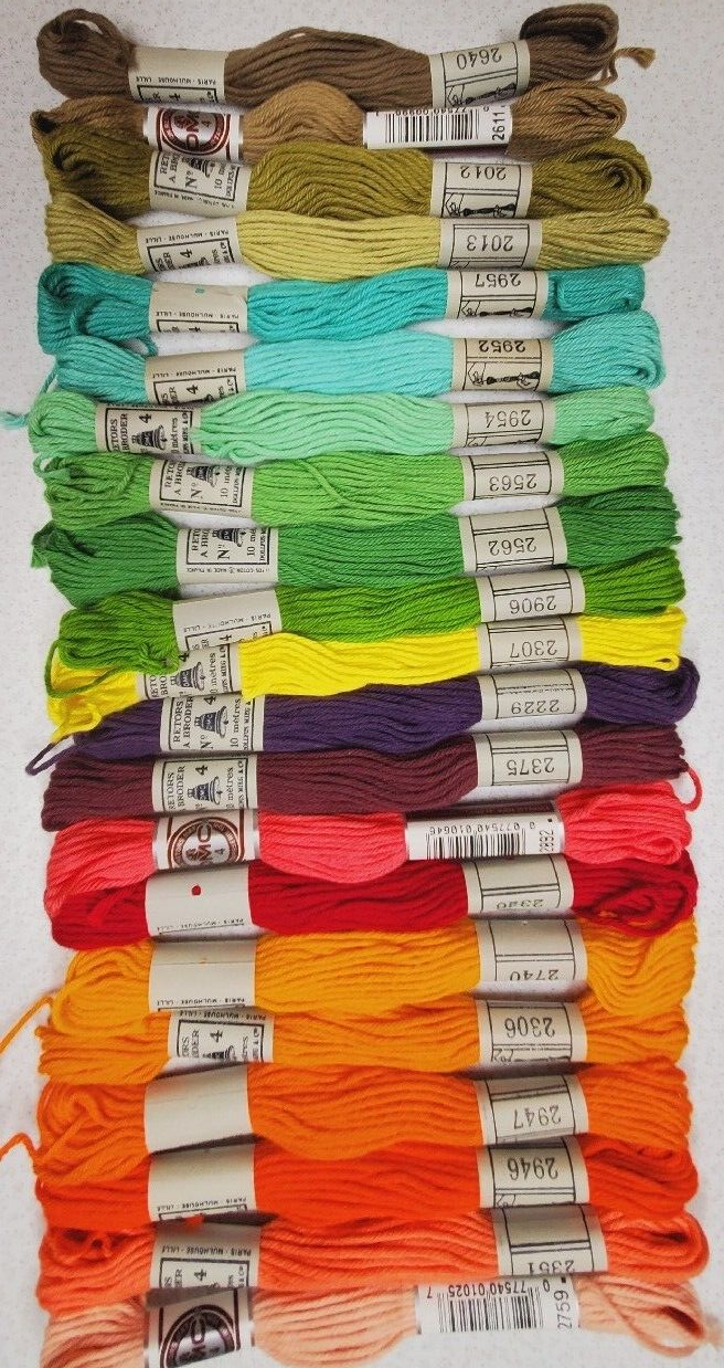 21 DMC Retors #4 Embroidery Floss Lot of 21 Different Colors B | eBay