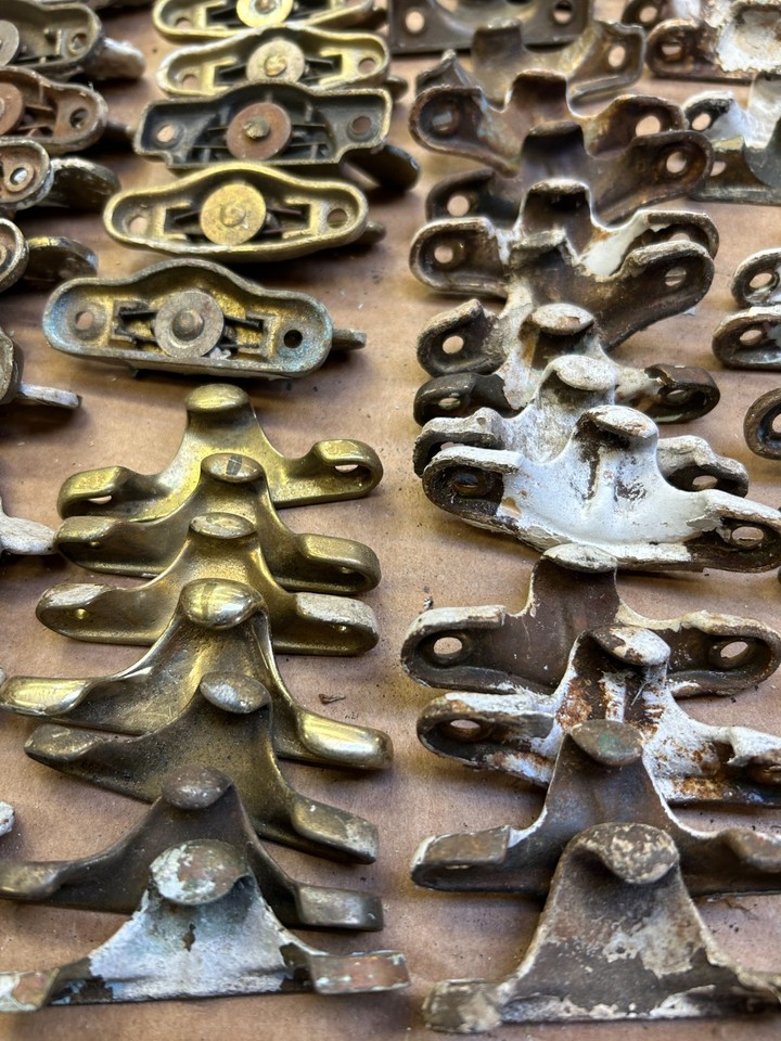 Antique Vintage Cast Iron Brass Bronze Window Locks Keepers | eBay