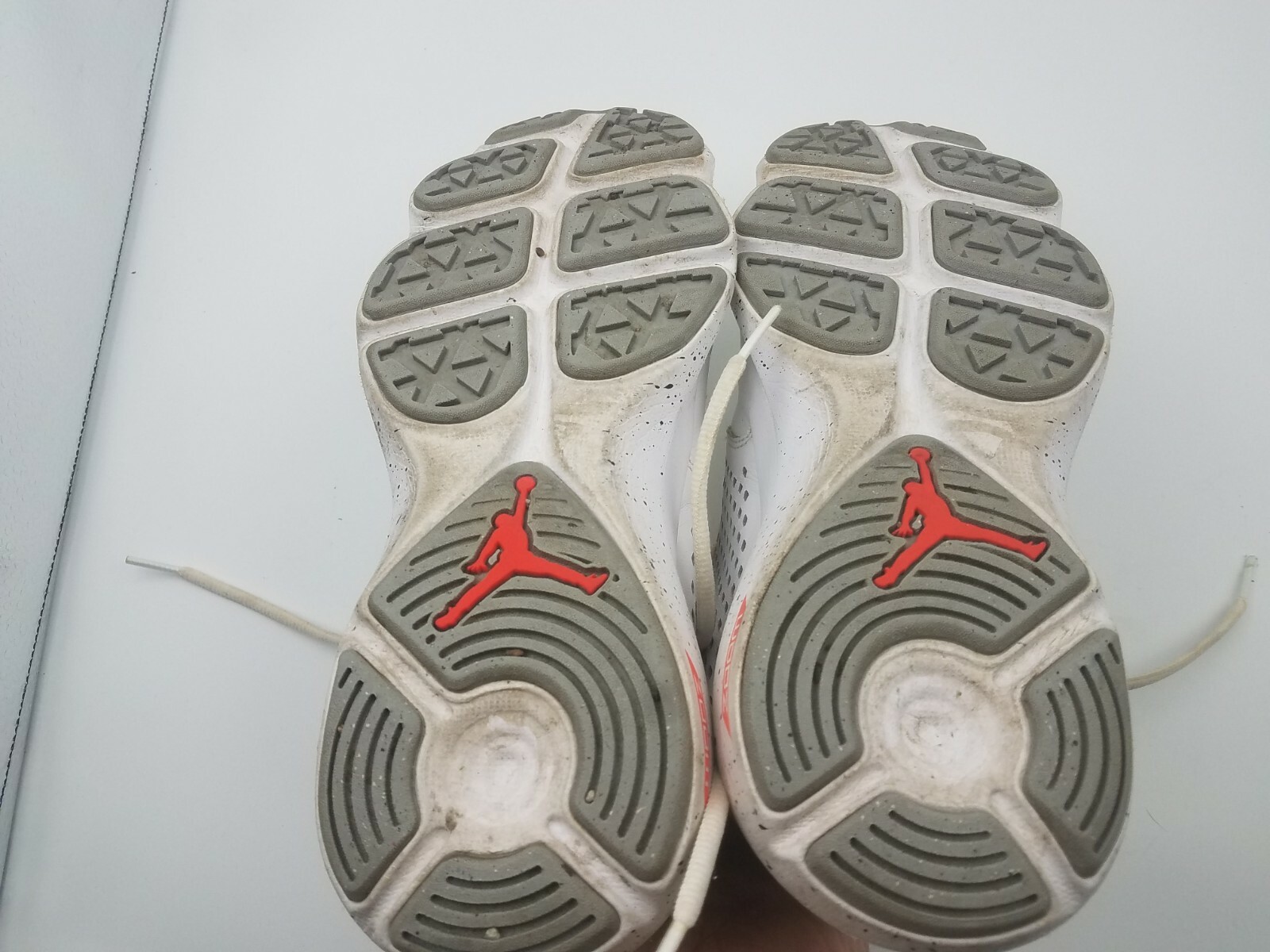 Men's Nike Jordan FLOW Basketball Shoe WHITE GREY Si… - Gem