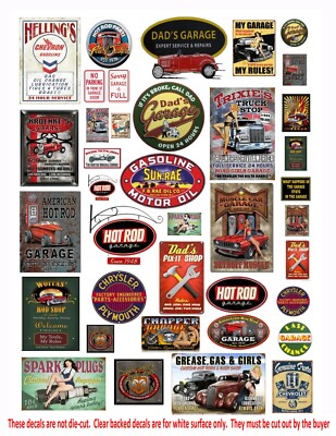 1:18 1:24th Garage Sign #2 Decals sheet for Diecast & Model Car ...