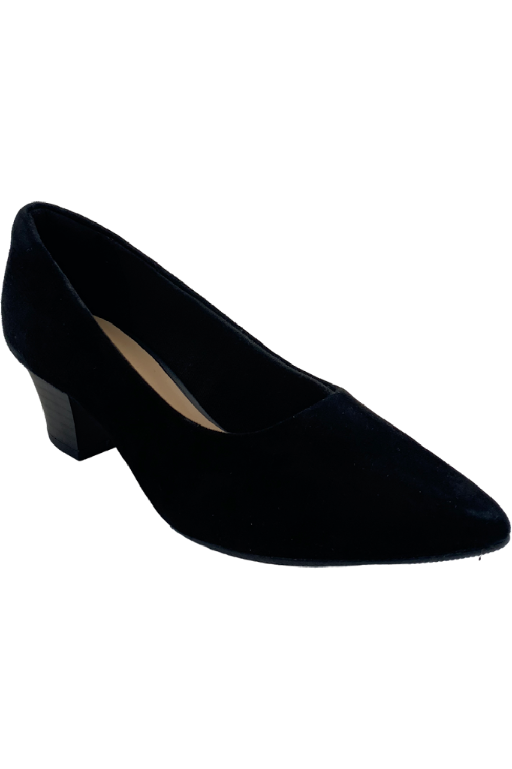 Clarks Collection Block-Heel Pumps Teresa Step Black Suede | eBay