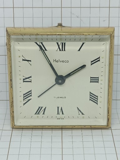 Vintage Helveco 7 Jewels Alarm Clock Brass .. Swiss Made | eBay