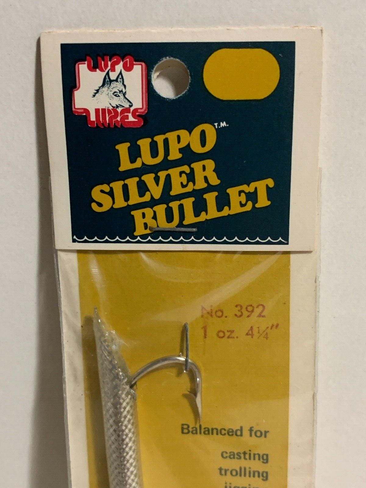 vintage Lupo Tackle Fishing Lures SILVER BULLET 1. oz 4.25" Long Island ...
