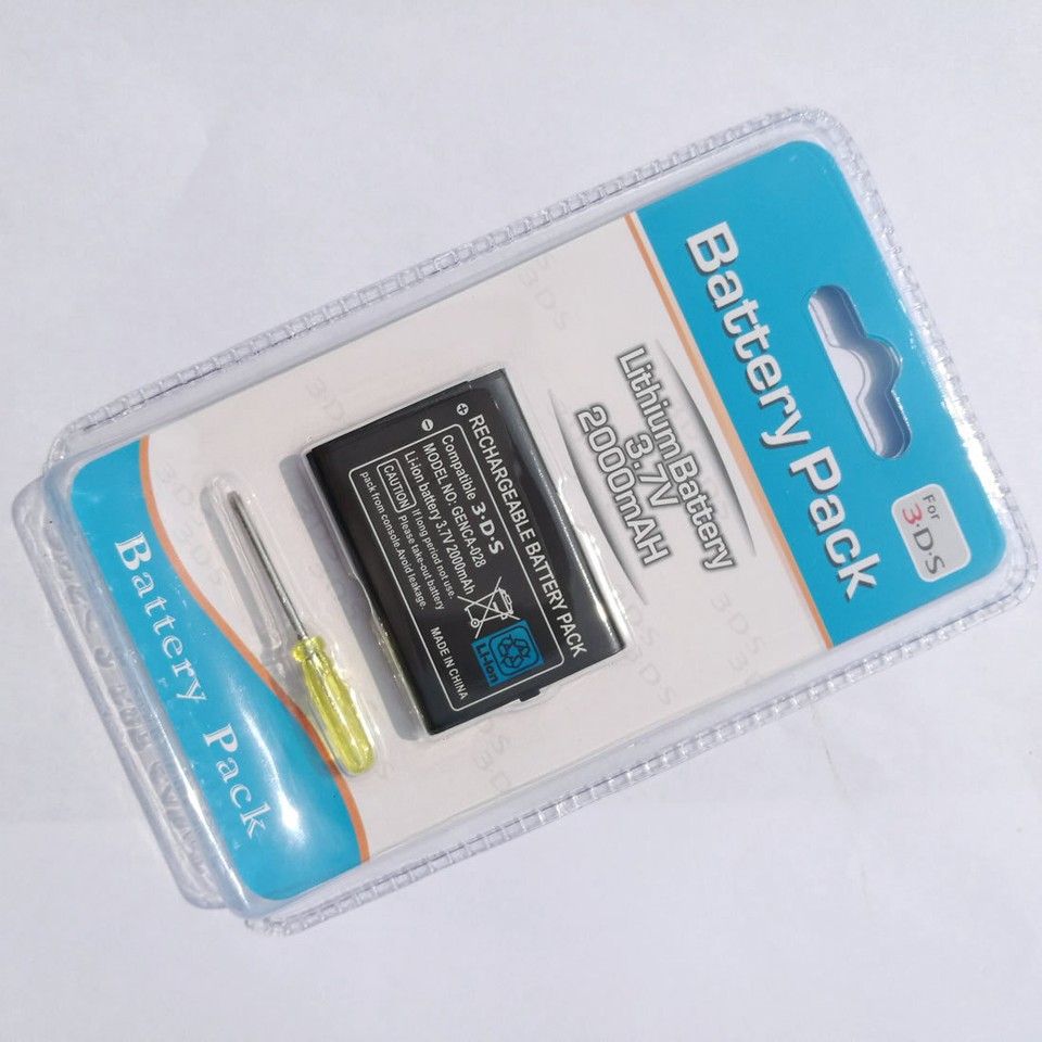 For Nintendo 3DS 2DS Battery Replacement + Tool 2000mAh 3.7V ...