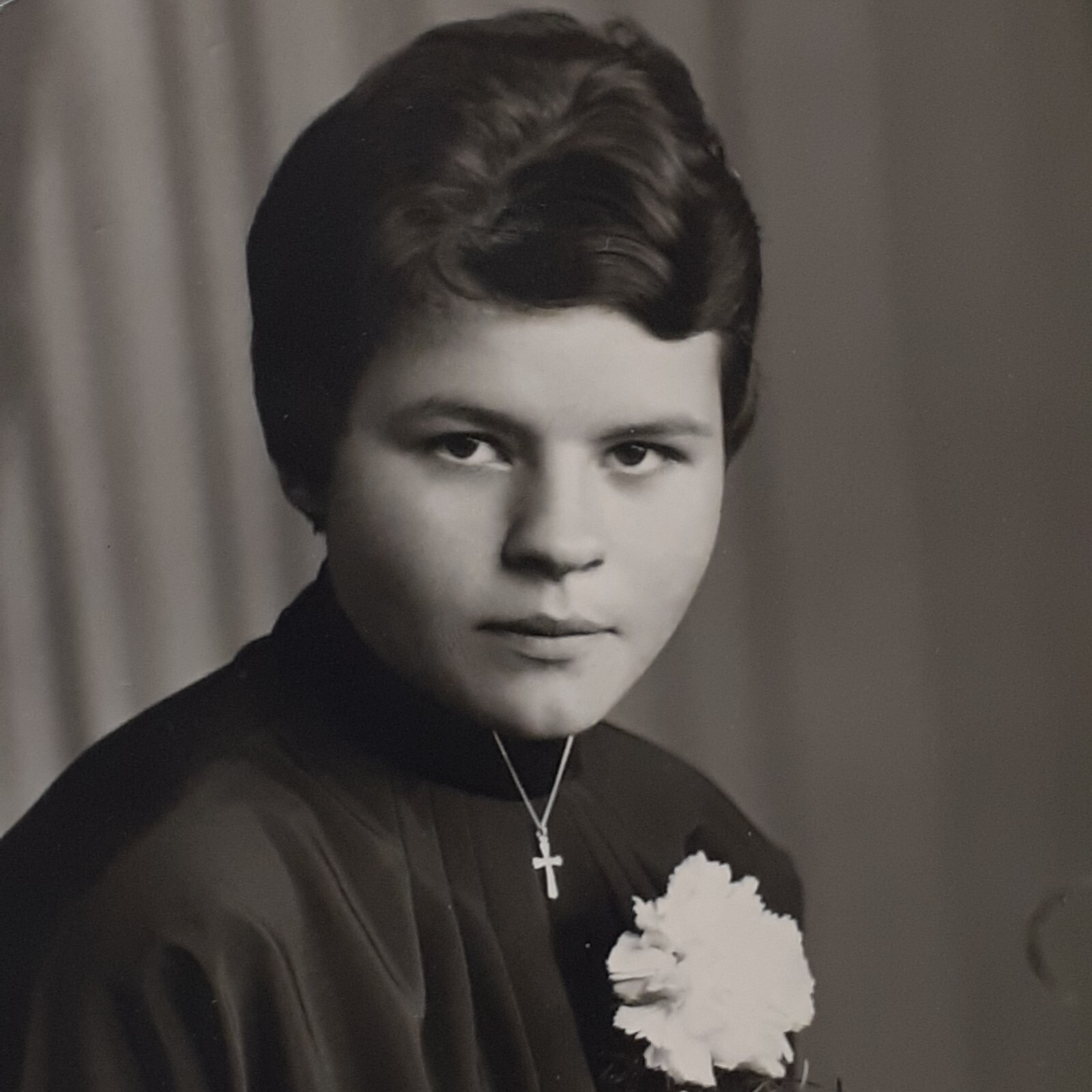 Young German Girl Marties Vintage Portrait Photograph 1959 Black Dress ...