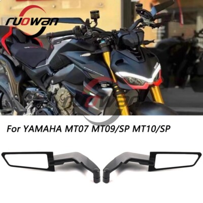 Mirrors Stealth Winglets Rotate Adjustable For Yamaha MT-07 MT-09 SP MT ...