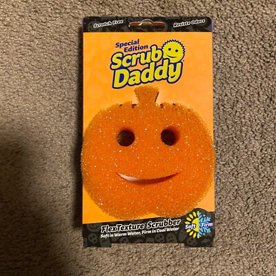 NEW Scrub Daddy Halloween Limited Edition Pumpkin Sponge Orange Fall | eBay