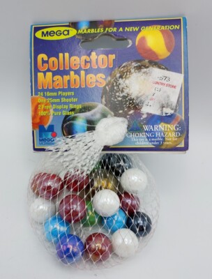 Vintage Mega Marbles Collector Marbles- Pearl - Unopened Net Bag | eBay