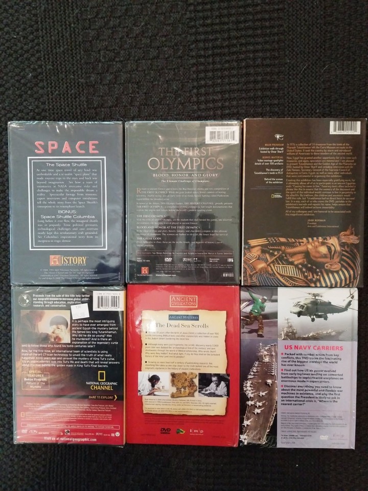 6 History Brand New/Sealed DVDs: Space The Space Shuttle, The First ...