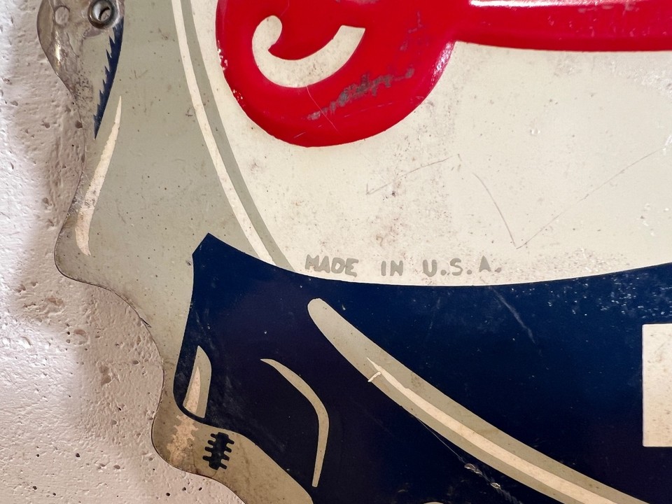 "Drink Pepsi:Cola Ice Cold" Double Dot Bottle Cap Rack Sign with Stand ...