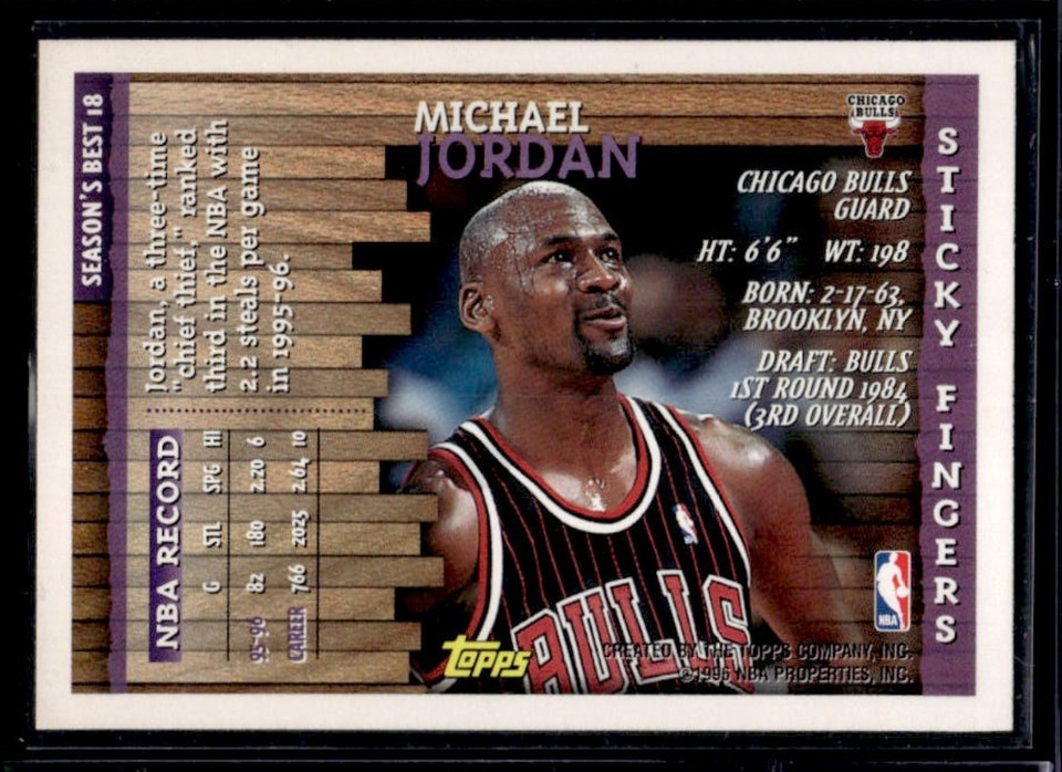 1996-97 Topps Michael Jordan Season's Best #18 Bulls | eBay
