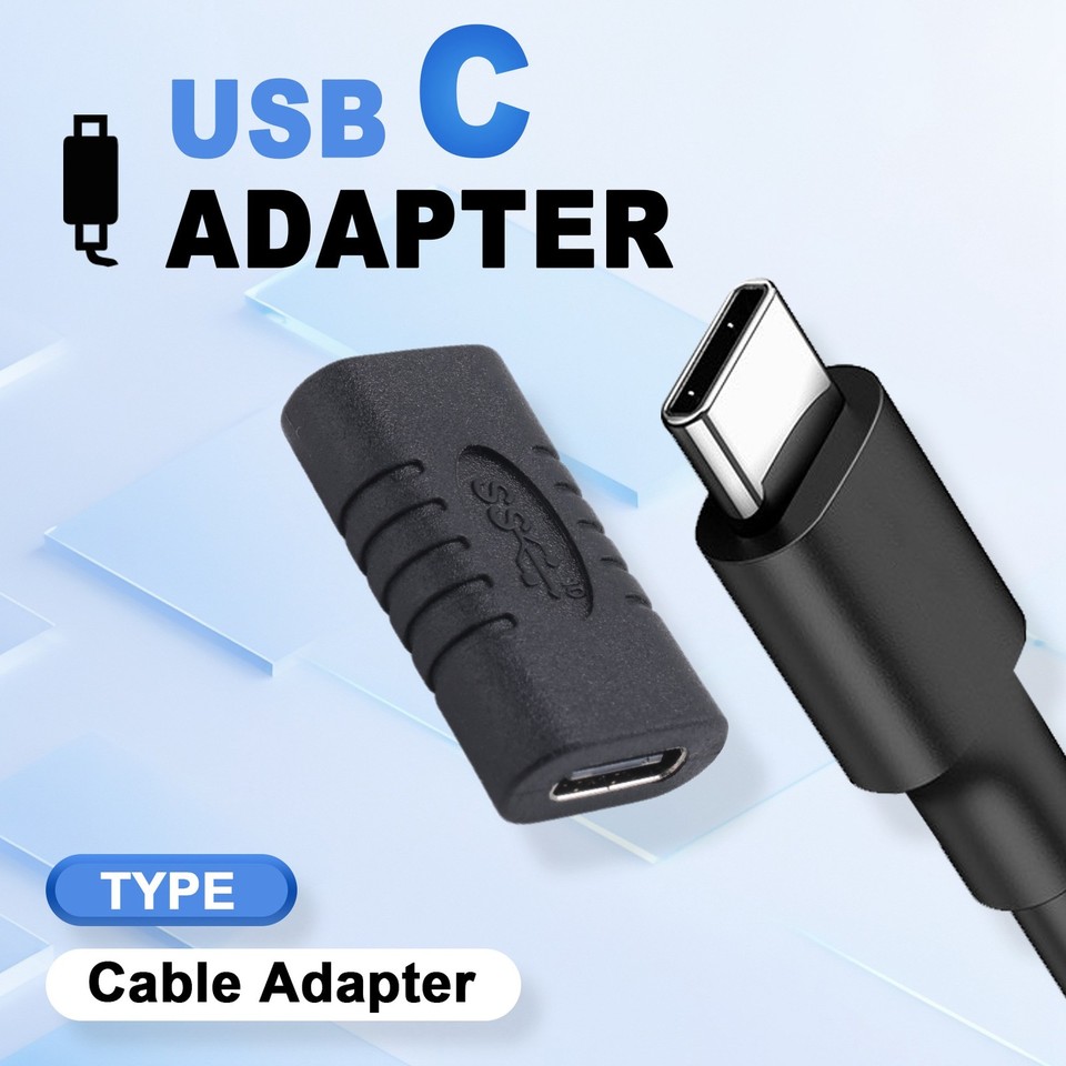 USB C Adapter Female to Female Type C Adapter Straight Tiny USB-C ...