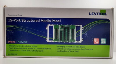 Leviton professional grade 12-port structured media panel. | eBay