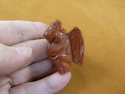 Y-GAR-557 little orange statue GARGOYLE gemstone GARGOYLES Gothic stone ...