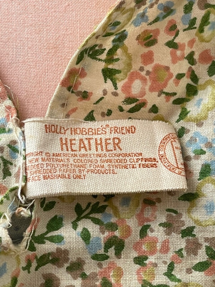 Holly Hobbie Vintage Friend Heather Rag Doll Knickerbocker 33" in ...