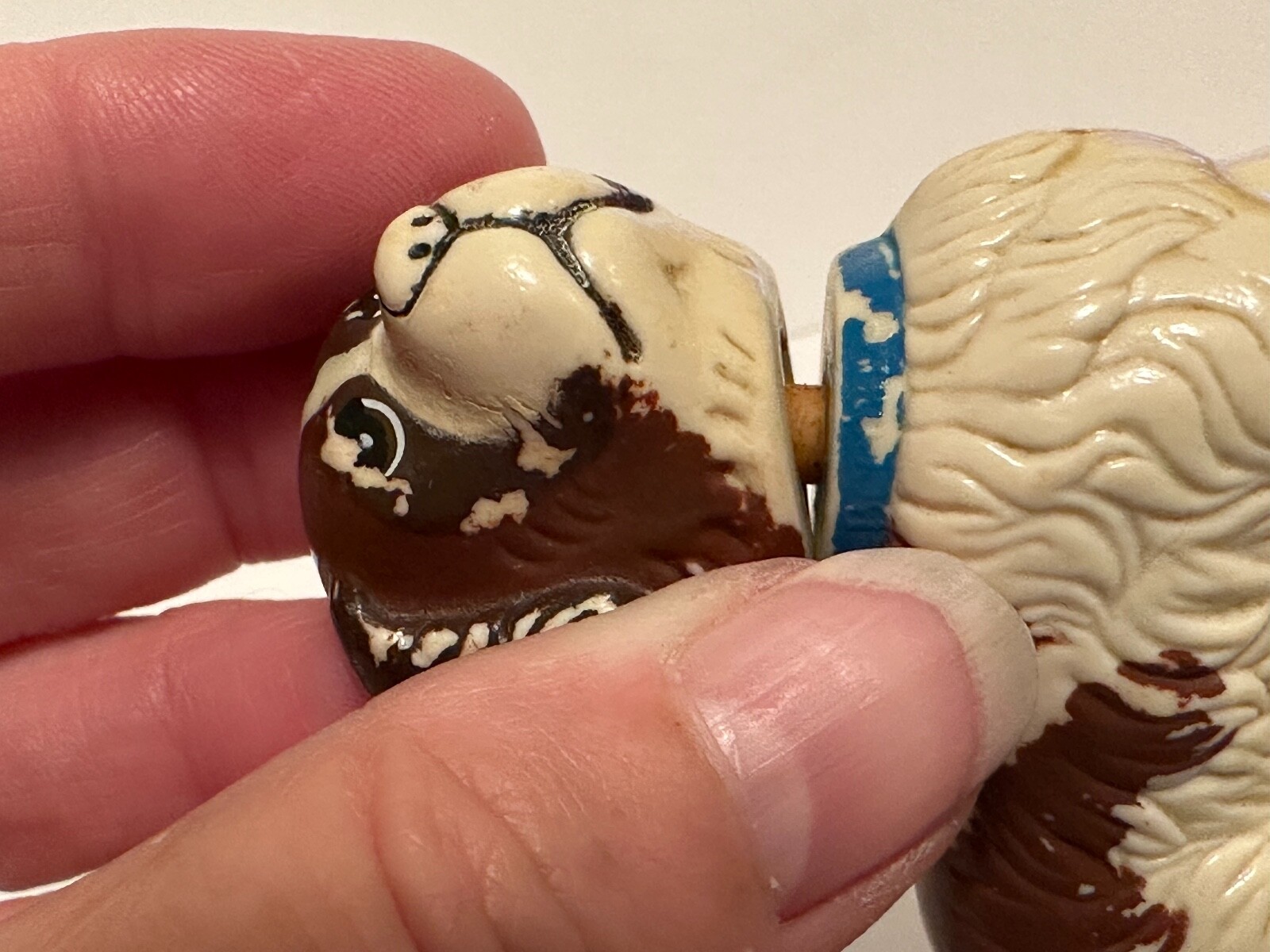 VINTAGE ANTIQUE? DOG, ST BERNARD, NODDER, BOBBLEHEAD (WOOD NECK?) | eBay