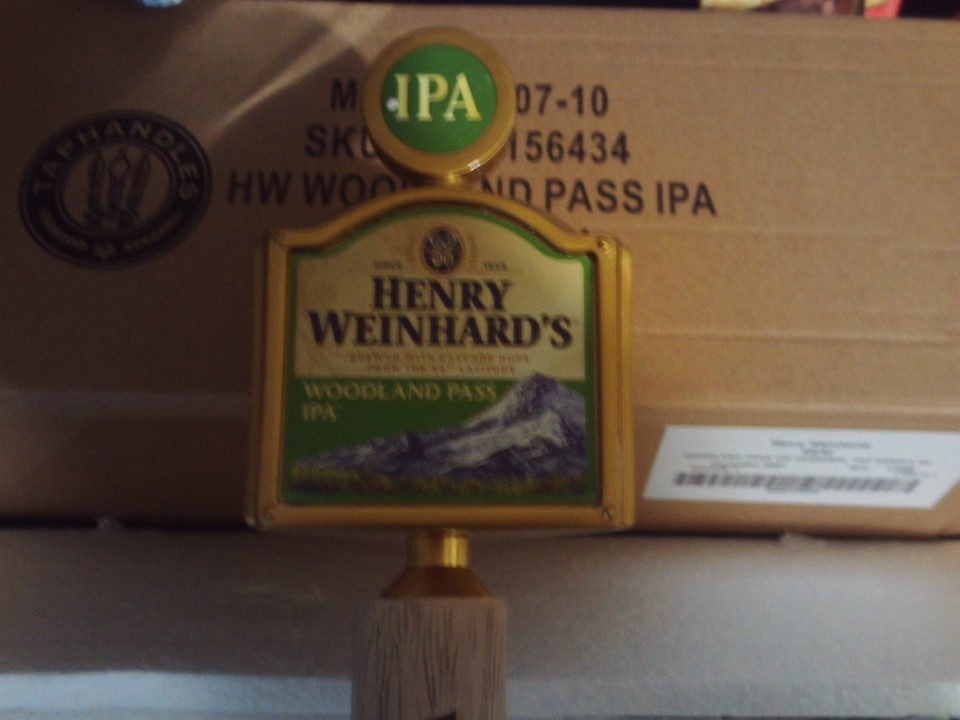 HENRY WEINHARDS IPA WOODLAND PASS BEER 13 INCH TAP HANDLE BRAND NEW IN ...