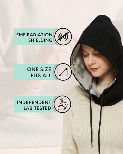 ® EMF Protection Hood, Faraday Hat, 5G Blocking, RF Shielding, Wifi ...