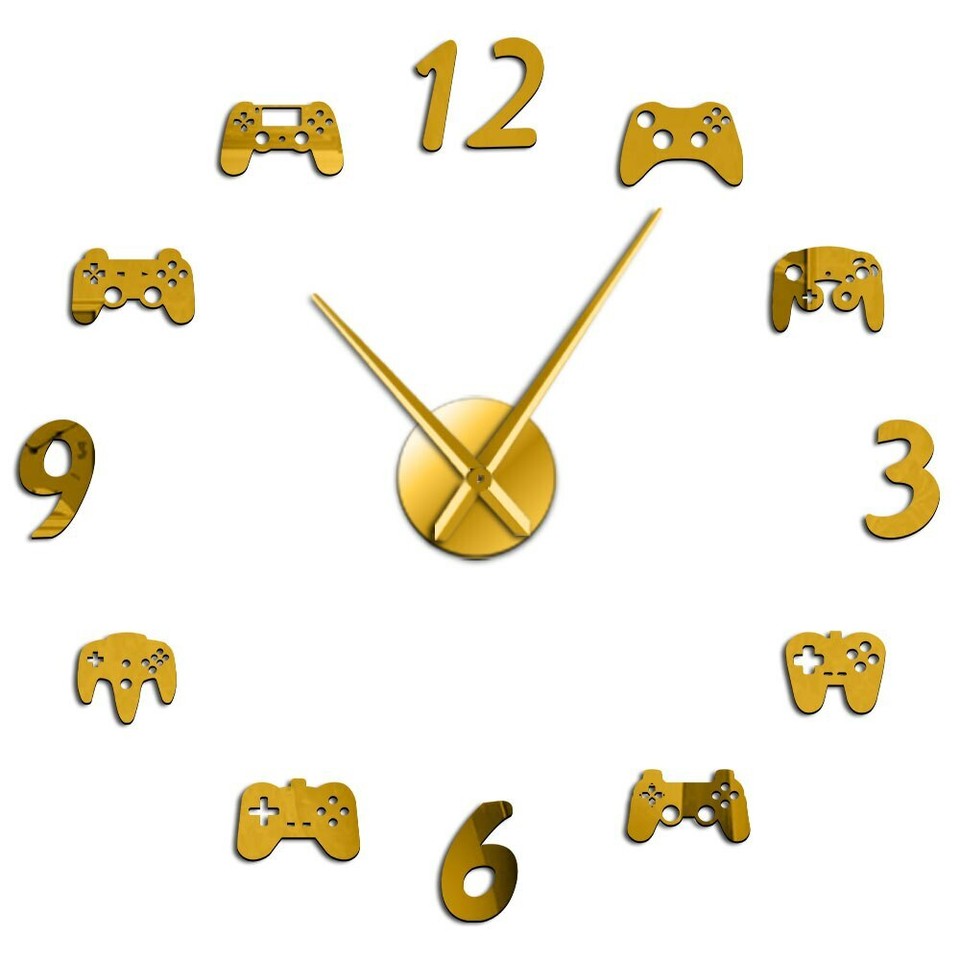 Stick On The Wall DIY Clock Game Room Console PS4 Controller Frameless ...