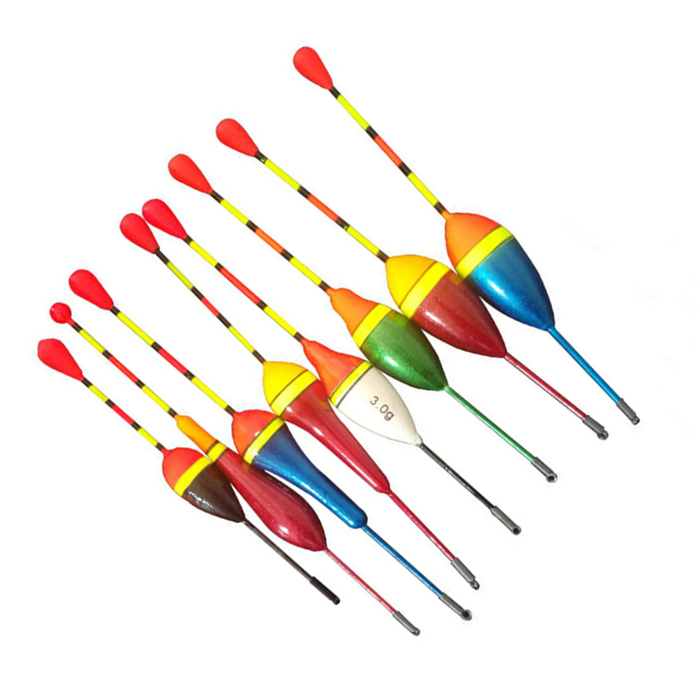 10PCS Fishing Accessories Fish Balsa Floats Catfish Bobbers Steelhead ...