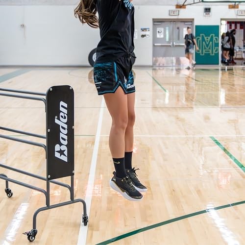 Baden Steel Basketball Rack with Wheels – 3-Tier Rolling Ball Racks for ...