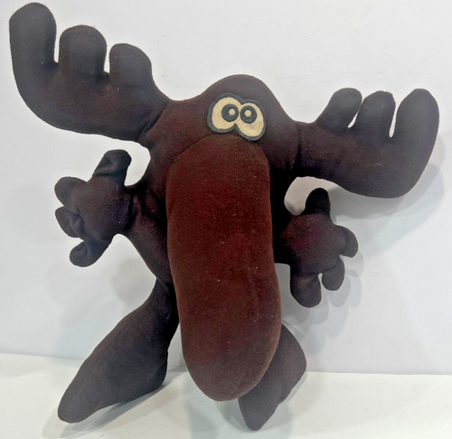 Rocky & Bullwinkle Plush 12" Bullwinkle Stuffed Animal Vintage 1950s ...